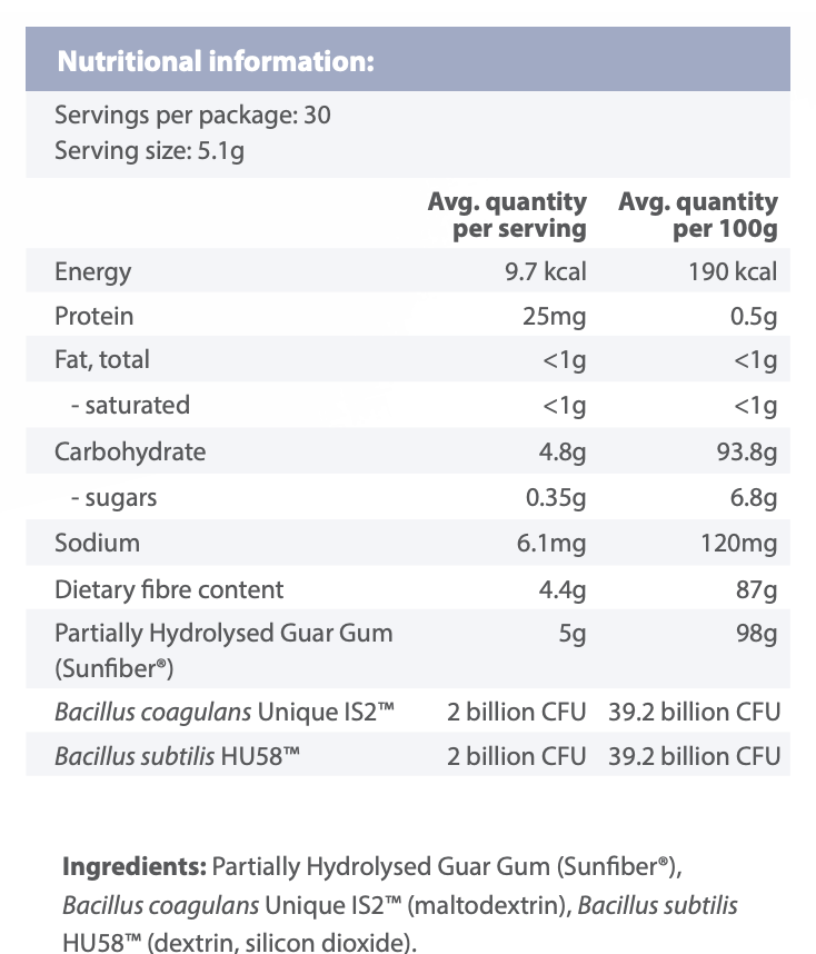 Orthoplex White Gut Synbiotic Powder 153g Integrated Nutraceuticals Ltd