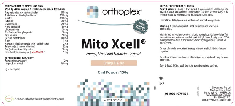 Orthoplex Mito Xcell | INL Asia – Integrated Nutraceuticals Ltd.